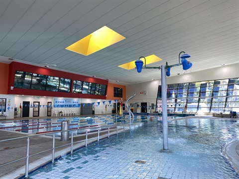 Pool concourse works at the Clayton Aquatics & Health Club Active Monash